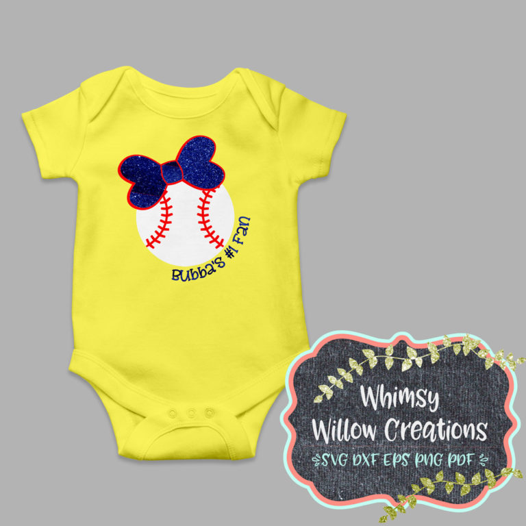 Bubba's #1 Fan Baseball SVG Cut File - Whimsy Willow Creations