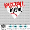 Baseball Mom SVG with Base Cut File - Whimsy Willow Creations